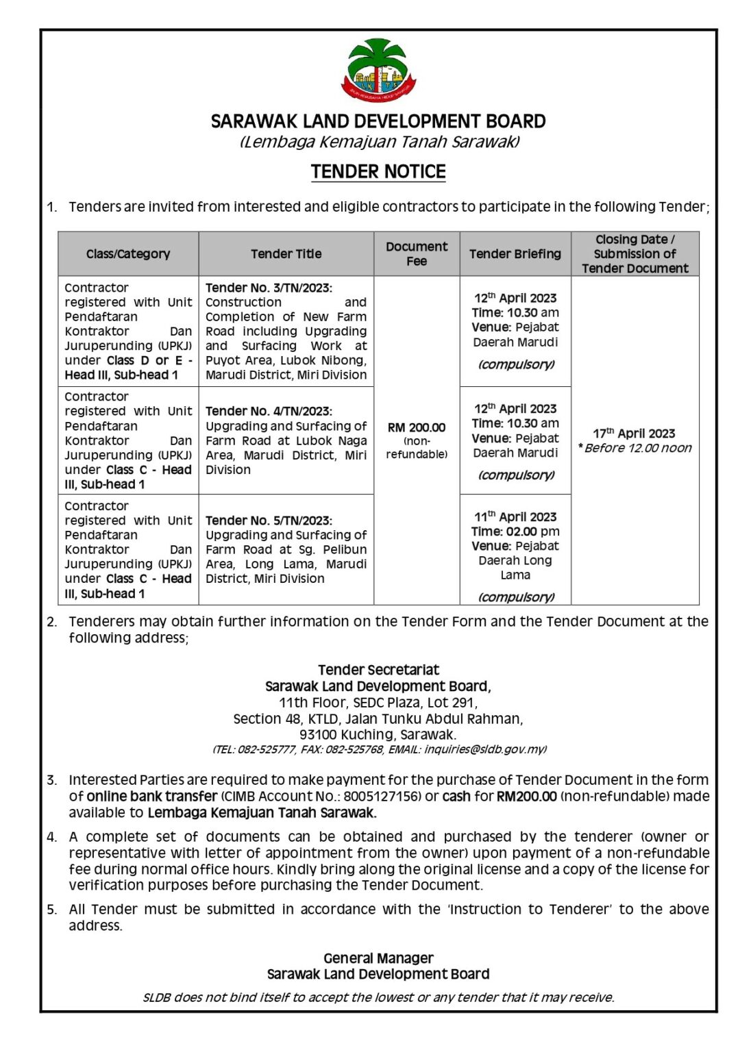 Home - Sarawak Land Development Board (SLDB)