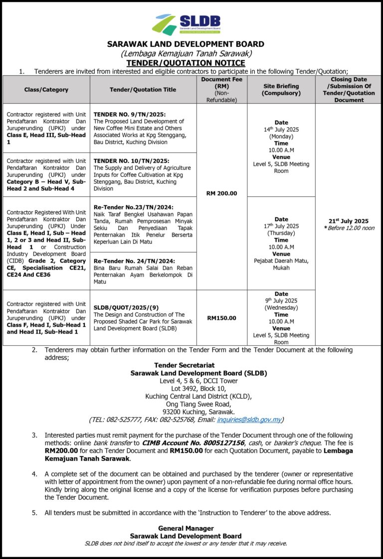 Home - Sarawak Land Development Board (SLDB)